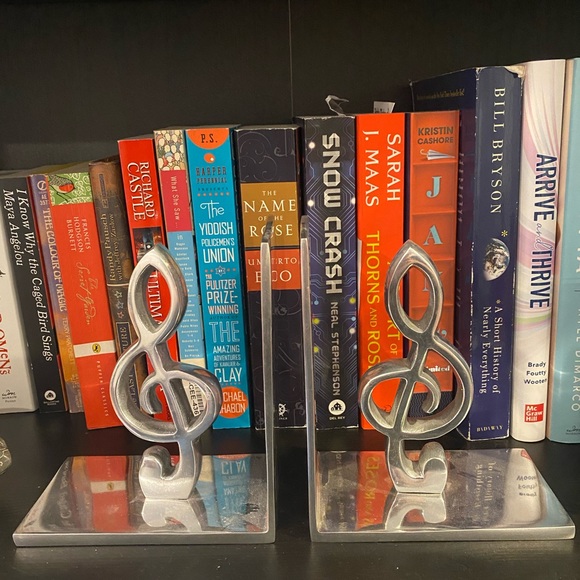 Accents | Euc Metal Music Note Bookends | Poshmark